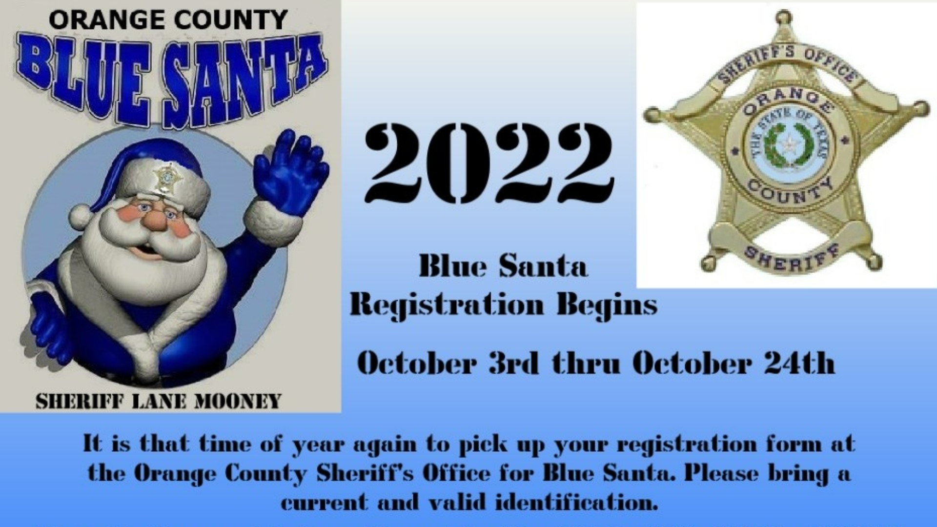 Orange County Blue Santa Program applications available soon ...