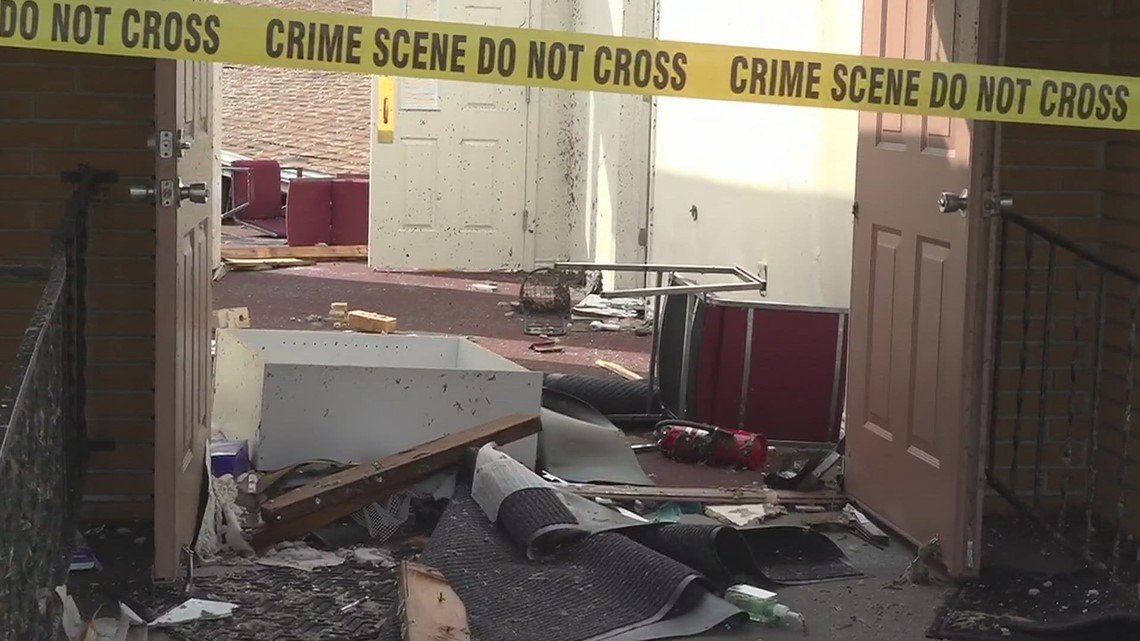 Claydra Rhodes is in Port Arthur showing the damage after an EF-2 ...