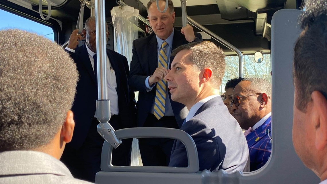 U.S. Transportation Secretary Pete Buttigieg visits Port Arthur ...