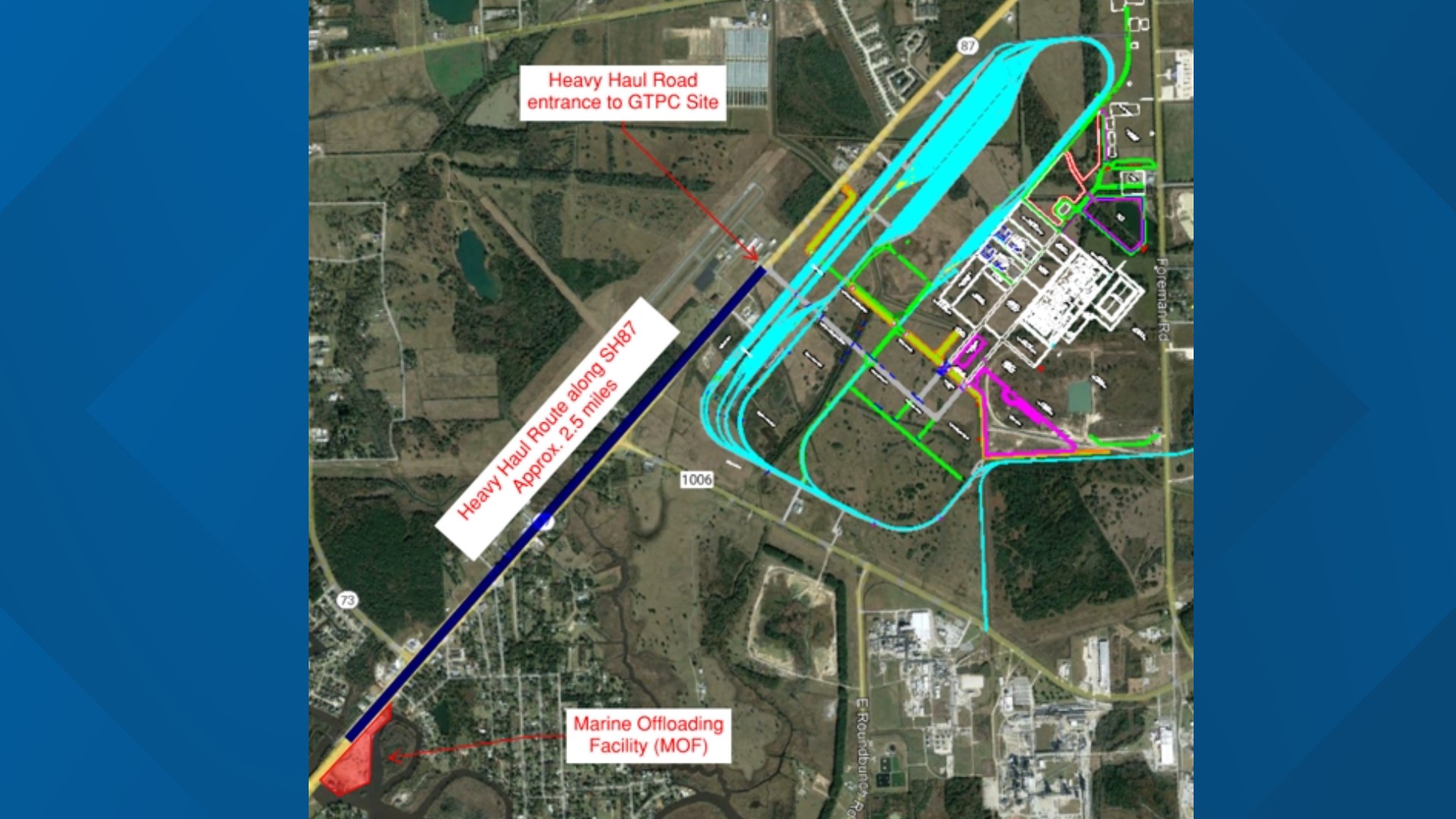 Heavy load moving to Golden Triangle Polymers site this week ...