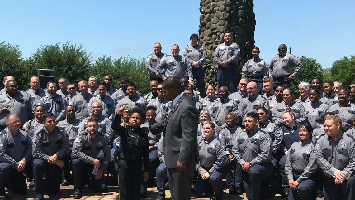 Devarjaye Daniel sworn in as TDCJ correctional officer | 12newsnow.com