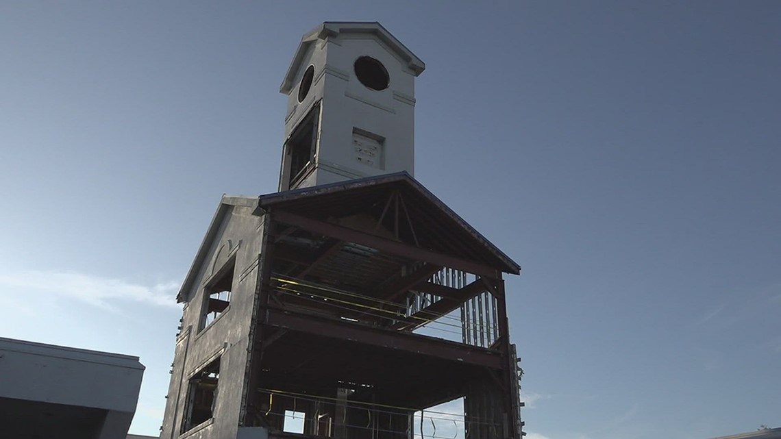 Orange clock tower is being torn down | 12newsnow.com