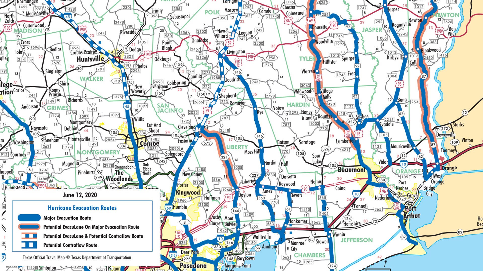 Evacuation routes for Beaumont, Port Arthur and Texas | 12newsnow.com