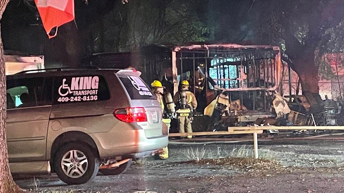 1 rushed to hospital after double trailer home fire in Beaumont ...