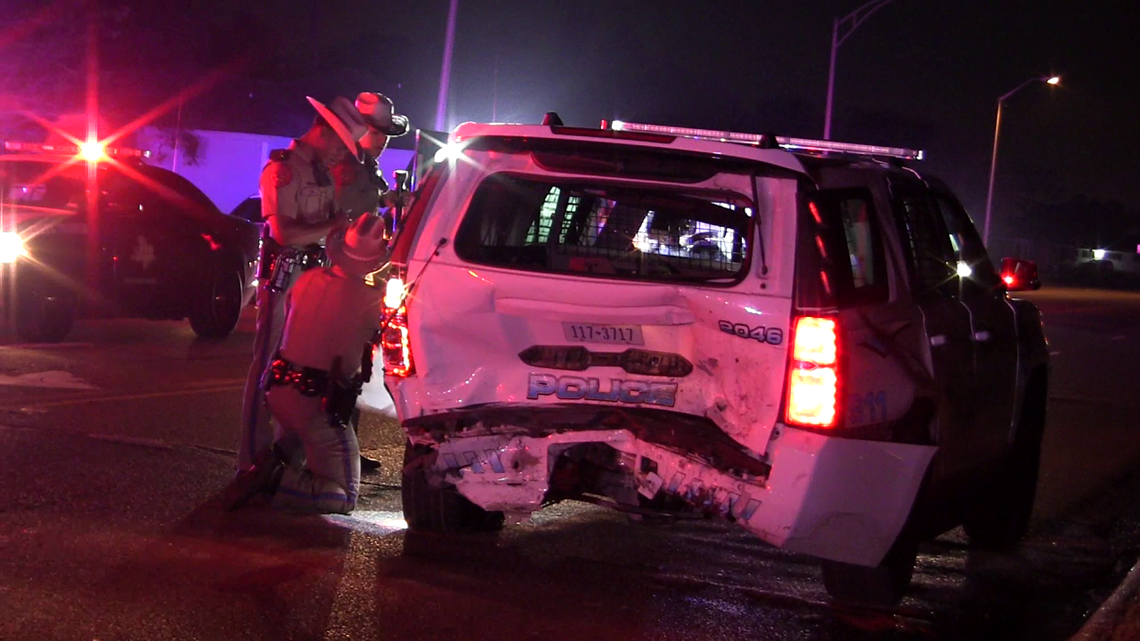 Car, Port Arthur police SUV collide early Friday morning | 12newsnow.com