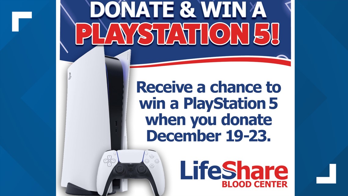Donate blood for a chance to win a PlayStation 5 | 12newsnow.com