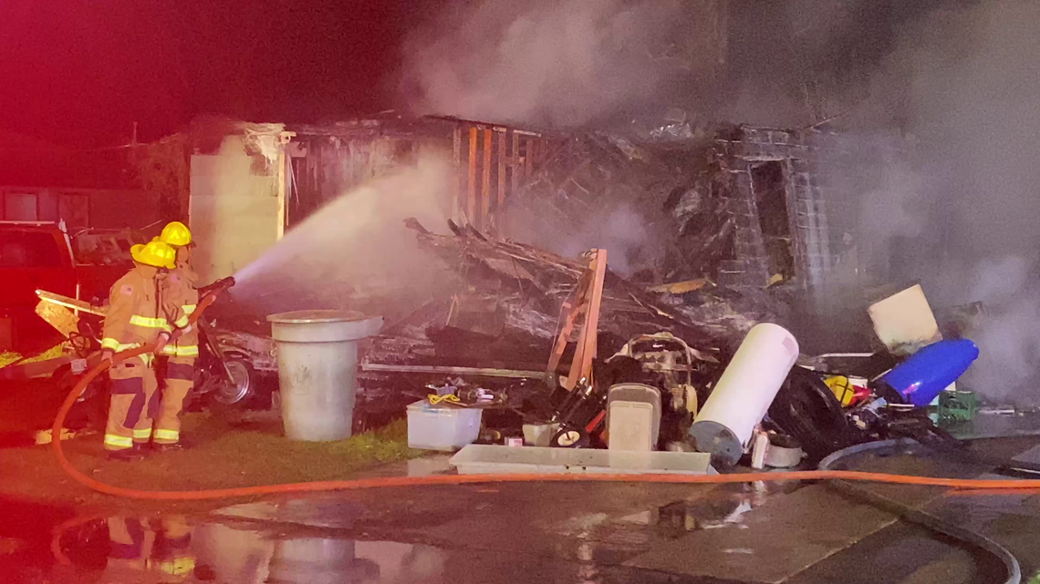Beaumont home gutted by explosion, fire late Wednesday night ...
