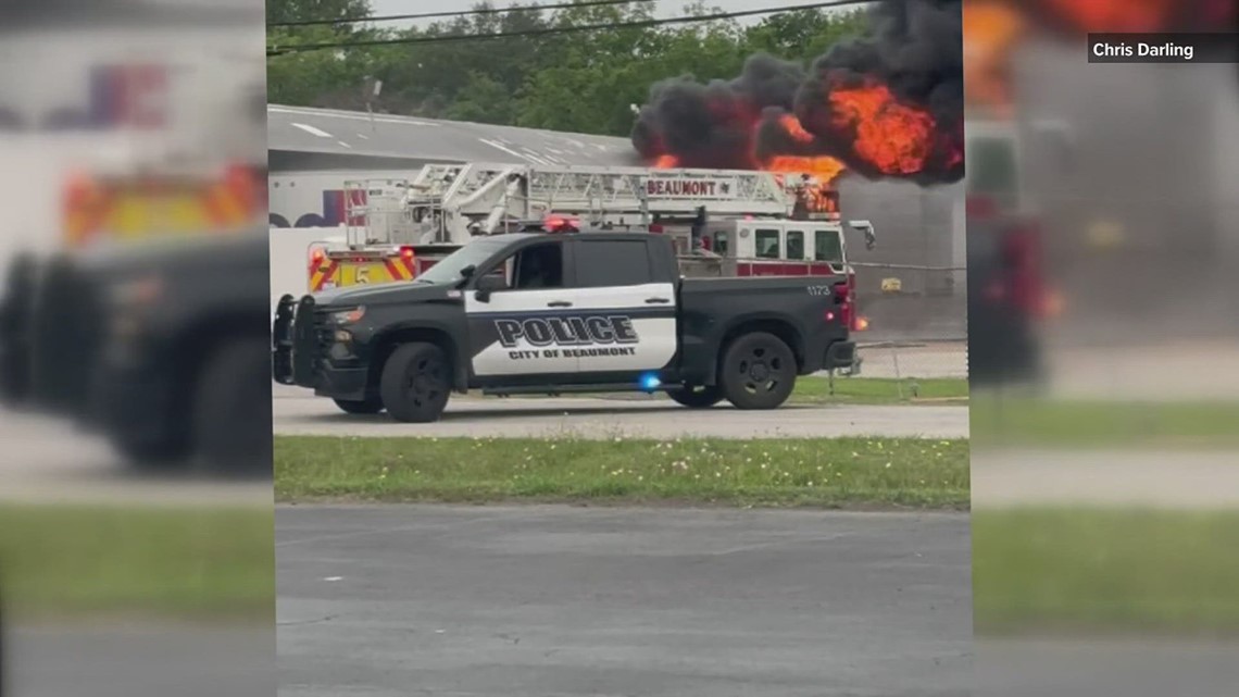 Firefighters extinguish fire at FedEx Freight in Beaumont, truck ...