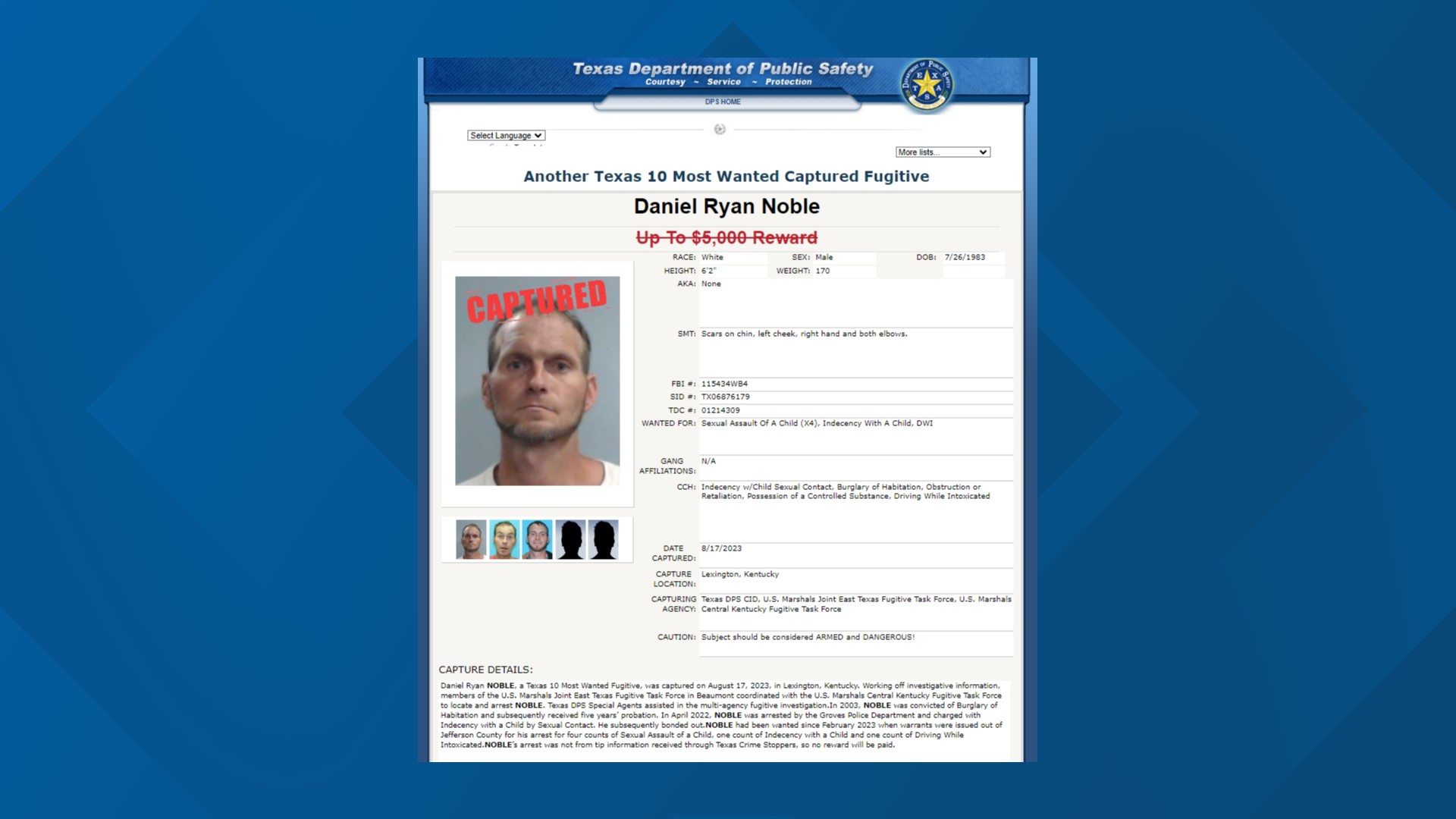 Groves fugitive on Texas Most Wanted list captured | 12newsnow.com