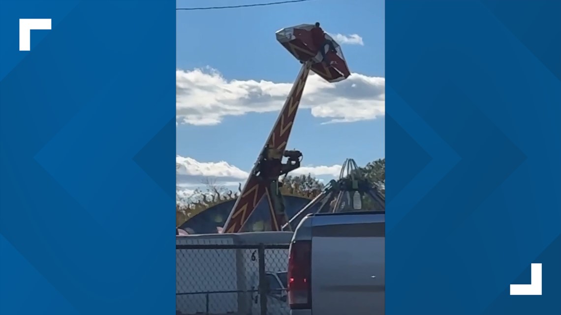 Pecan Festival ride operator hangs 30 feet in the air | 12newsnow.com
