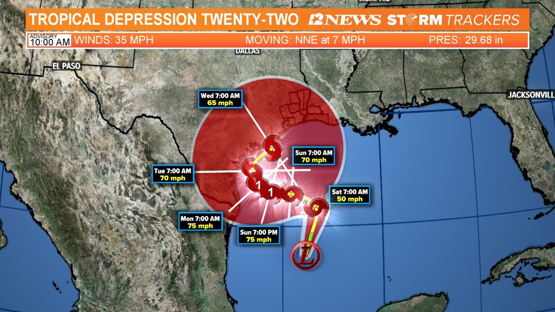 Tropical depression 22 expected to become Hurricane Alpha | 12newsnow.com