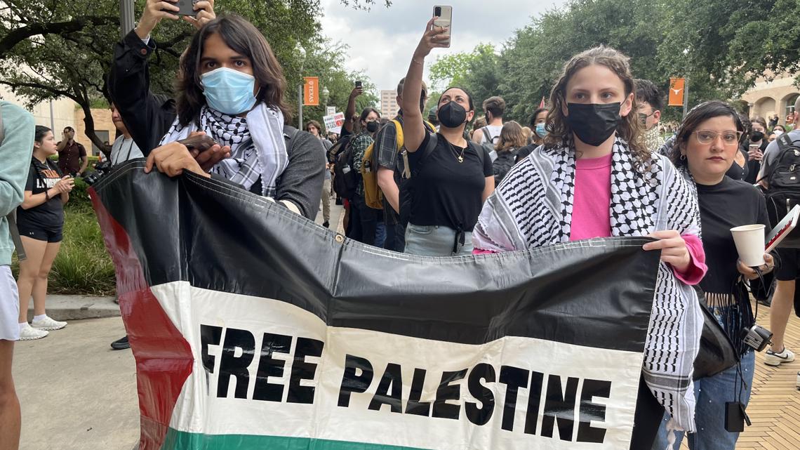 Arrests at UT students' pro-Palestine protest in Austin, Texas ...