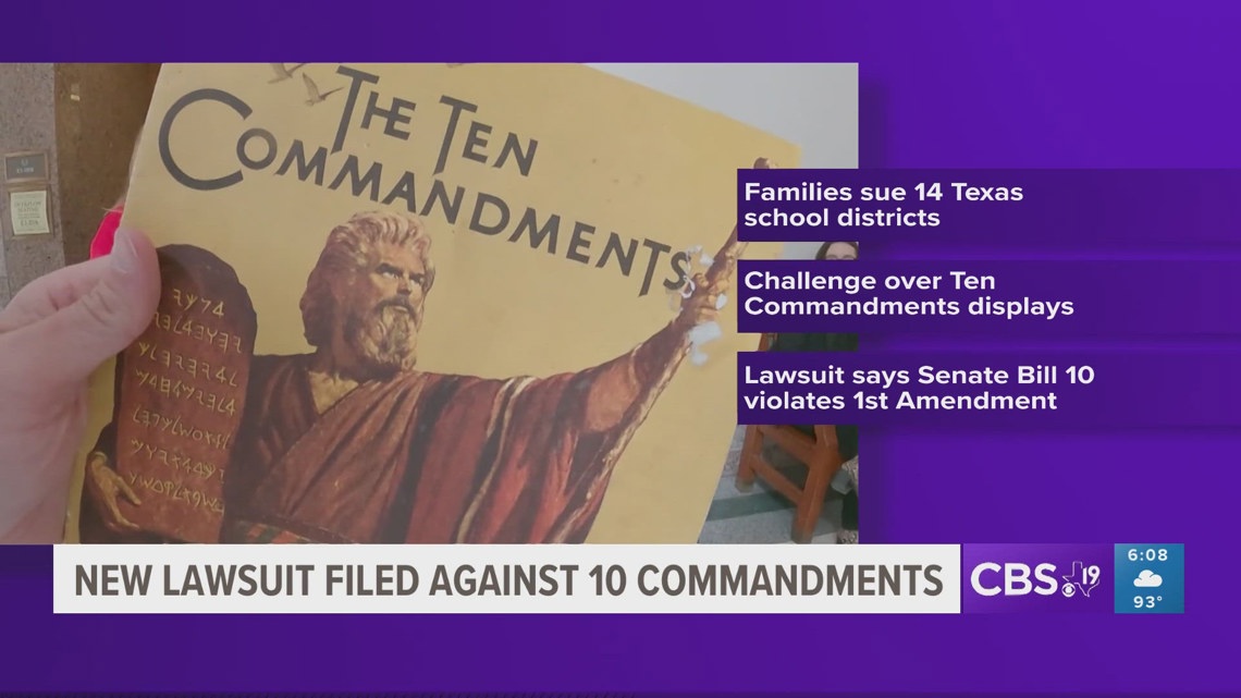 Texas families challenge SB 10 over classroom Ten Commandments displays ...