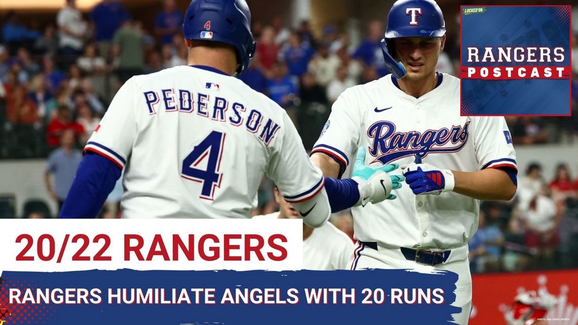 The Rangers dropped a 20 on the Angels to take the series, and get back ...