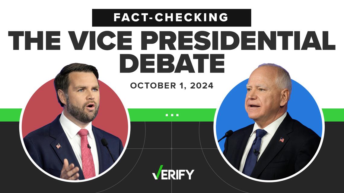 Walz and Vance vice presidential debate: Fact-checking claims ...