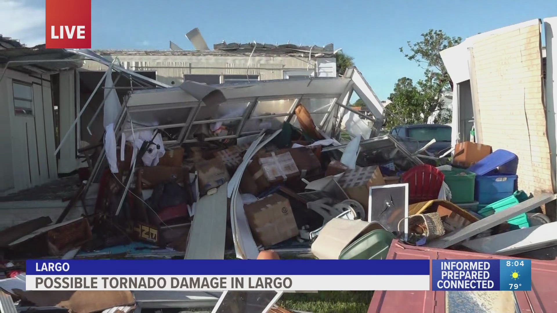 VIDEO: Tornado in Largo, FL damages homes during severe storms ...